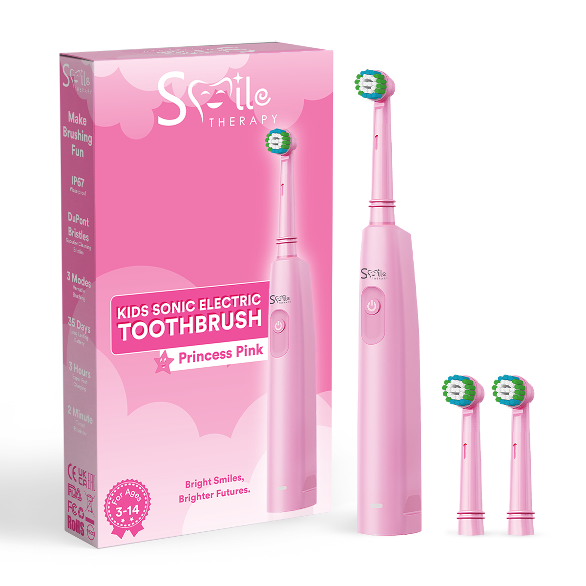 Kids Sonic Oscillating 3 In 1 Electric Toothbrush