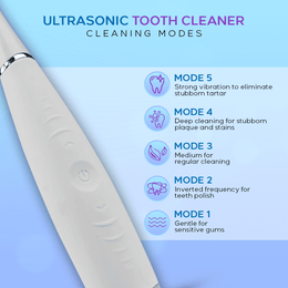 Ultrasonic Tooth Cleaner - Dental Hygiene Tool for Plaque Removal ...