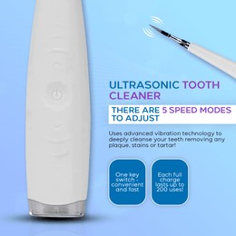 Ultrasonic Tooth Cleaner - Dental Hygiene Tool for Plaque Removal ...